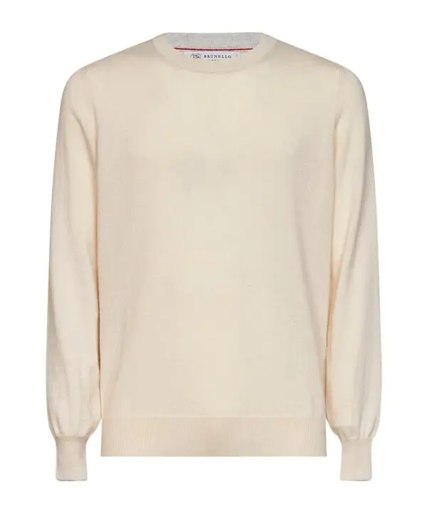 Brunello Cucinelli Cashmere Crewneck Sweater - Nude