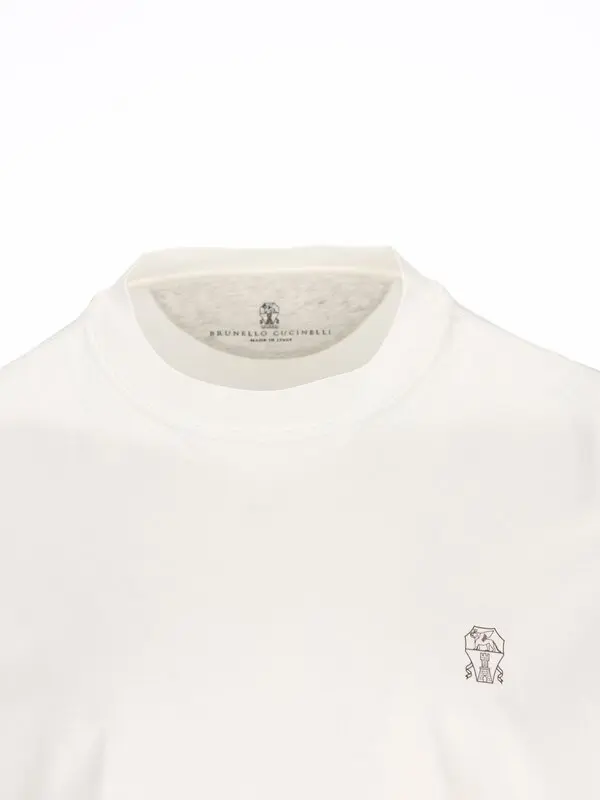 Brunello Cucinelli Logo Crew Neck T-shirt