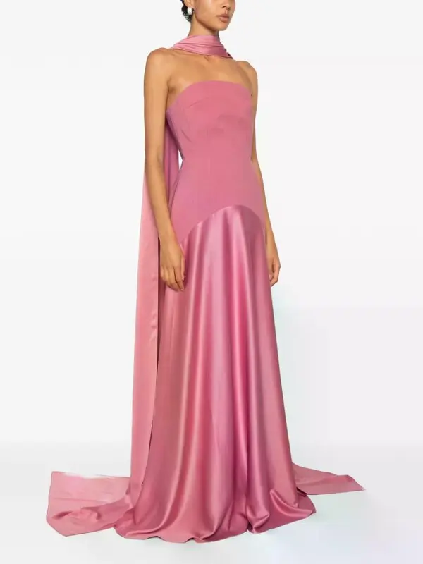 Solace London Mae Strapless Maxi Dress - Pink