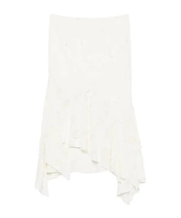AVAVAV Asymmetrical Draped Skirt - White