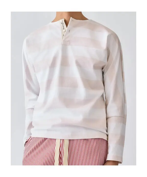 Jacquemus Striped Cotton Long-sleeve Polo Shirt