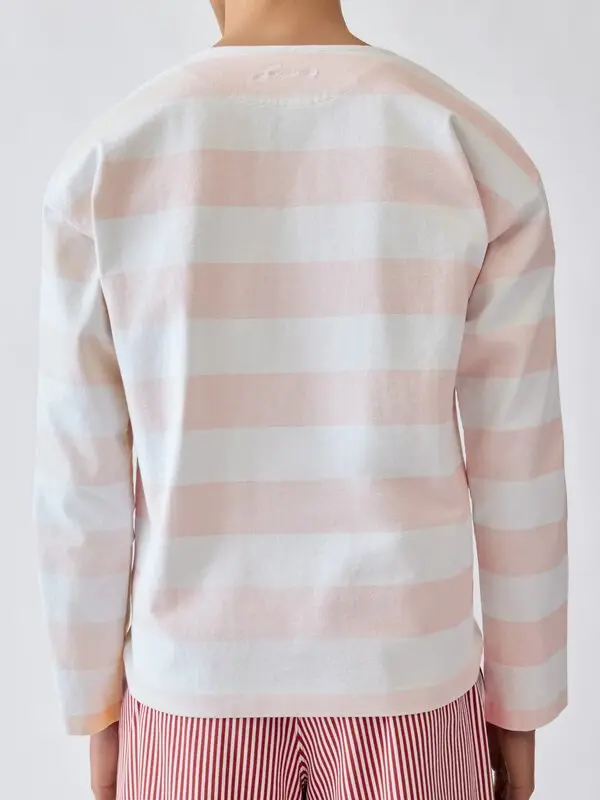 Jacquemus Striped Cotton Long-sleeve Polo Shirt