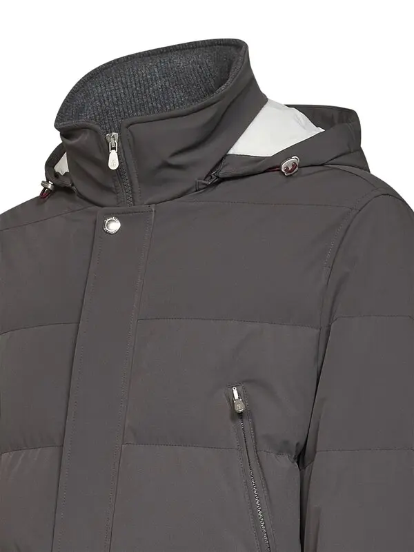 Brunello Cucinelli Cotton-padded Hooded Jacket