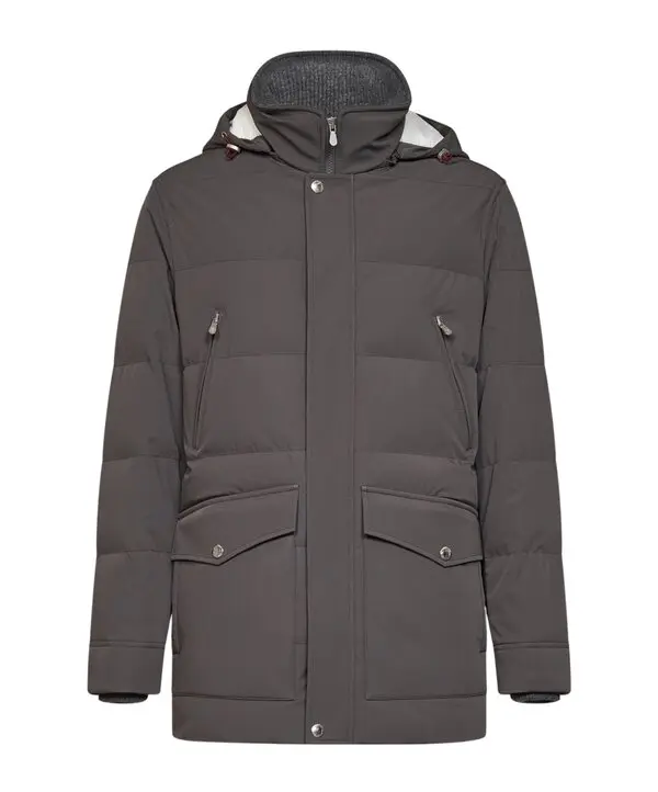 Brunello Cucinelli Zip Up Hooded Coat