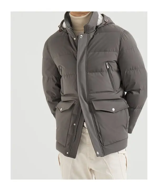 Brunello Cucinelli Zip Up Hooded Coat