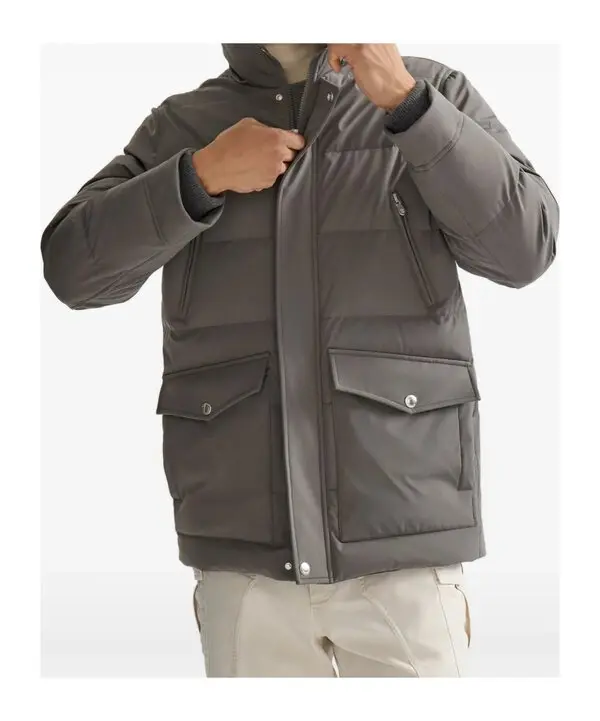 Brunello Cucinelli Zip Up Hooded Coat