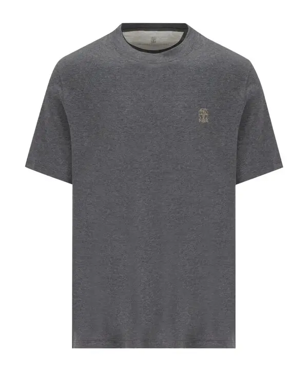 Brunello Cucinelli Logo Jersey T-shirt