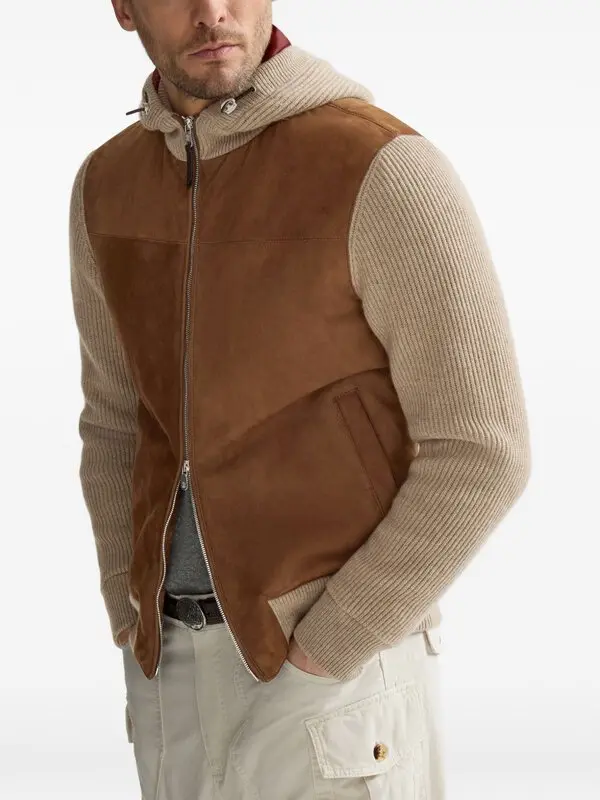 Brunello Cucinelli Zip-up Hooded Jacket - Brown