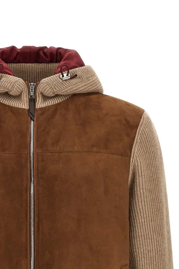 Brunello Cucinelli Zip-up Hooded Jacket - Brown
