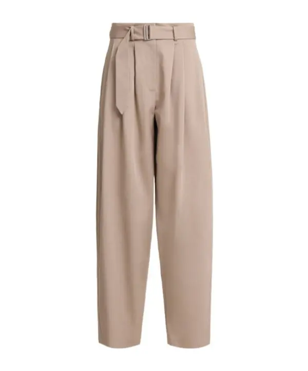 Magda Butrym Relaxed Fit Cotton Blend Pants - Nude