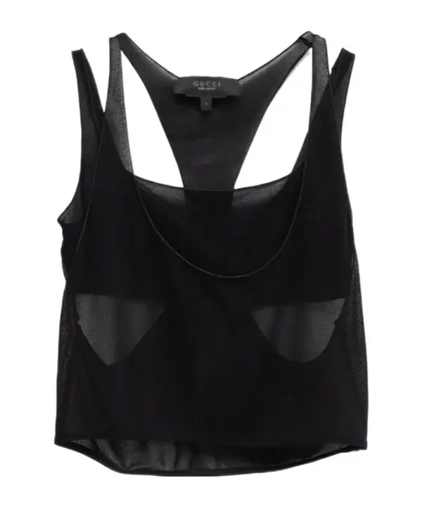 Gucci Light Crêpe Jersey Bralette Set - Black