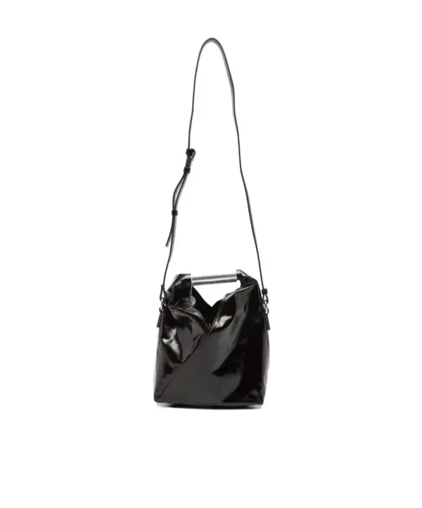 MAISON MARGIELA Japanese Patent Leather Tote Bag - Dark Brown