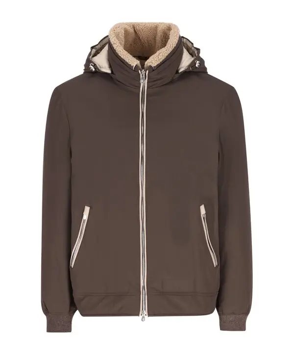 Brunello Cucinelli Shearling Collar Down Jacket - No