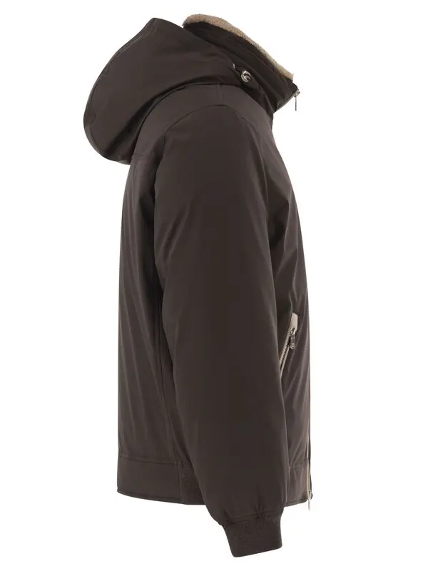 Brunello Cucinelli Shearling Collar Down Jacket - No