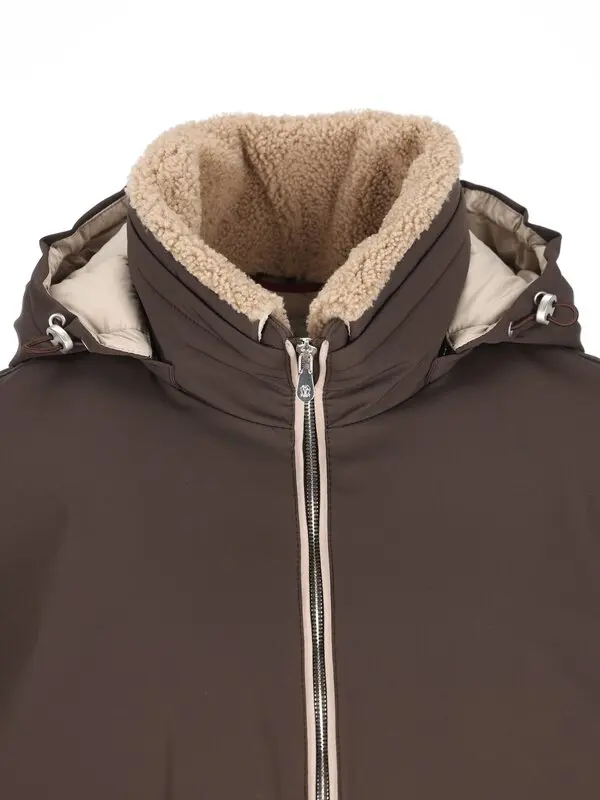 Brunello Cucinelli Shearling Collar Down Jacket - No