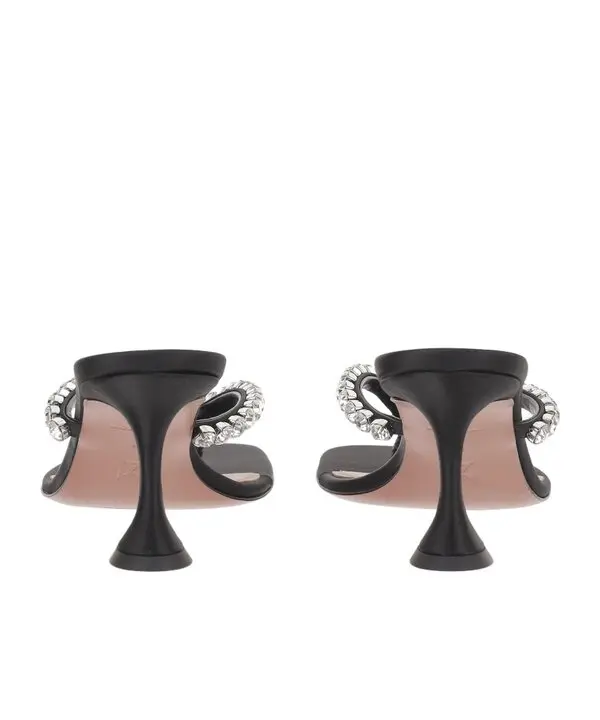 Amina Muaddi Gigi Embellished Sandals - Black