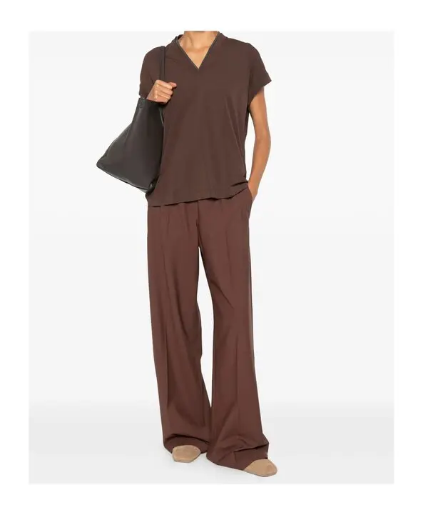 Brunello Cucinelli Pleated Wide-leg Trousers