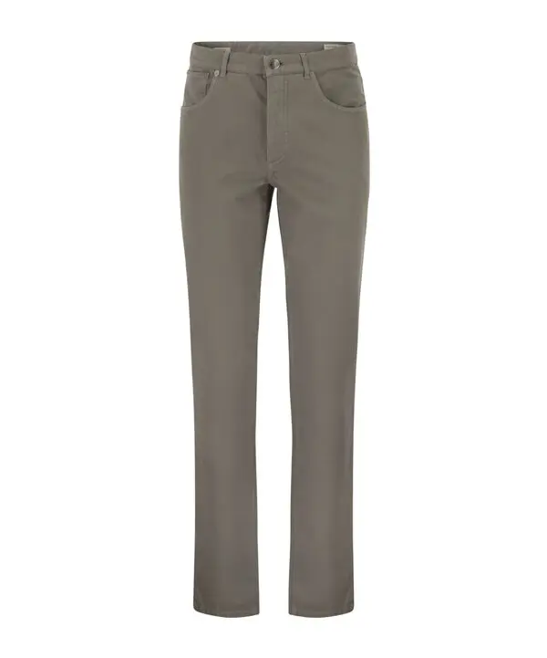 Brunello Cucinelli Garment-dyed Five-pocket Trousers - No