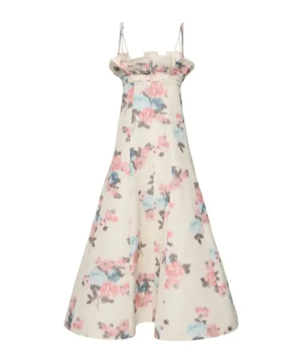 Philosophy Di Lorenzo Serafini Floral Print Strapless Dress - Beige/multicolor