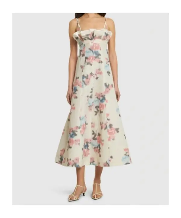 Philosophy Di Lorenzo Serafini Floral Print Strapless Dress