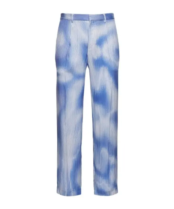 FEDERICO CINA Printed Casual Pants - Blue