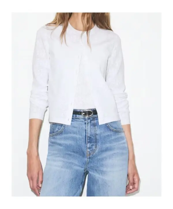Tory Burch Pointelle Knit Cardigan