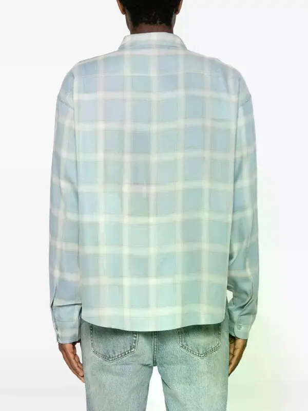 COLE BUXTON Check-pattern Stud-embellished Shirt