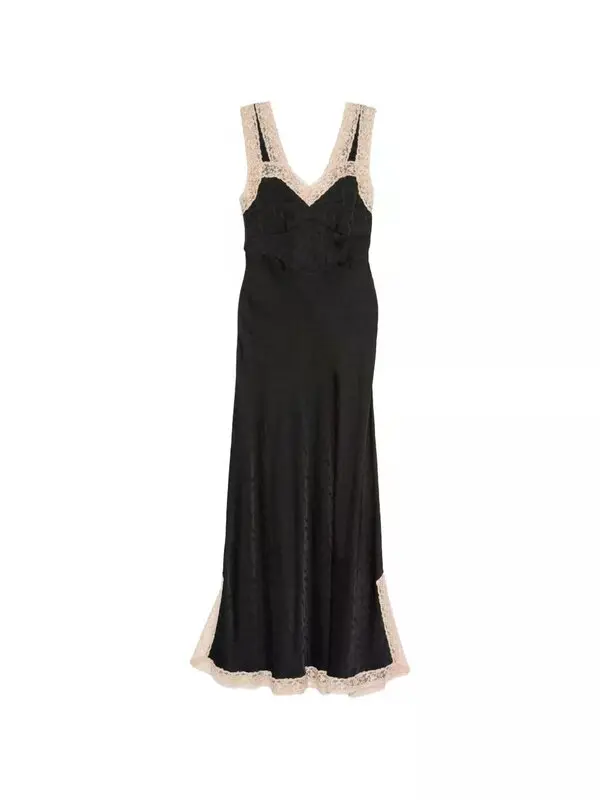 Rixo Keily Lace-trim Maxi Dress - Black
