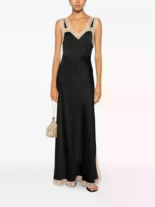 Rixo Keily Lace-trim Maxi Dress