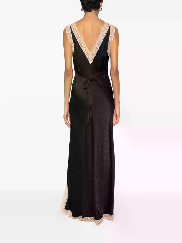 Rixo Keily Lace-trim Maxi Dress