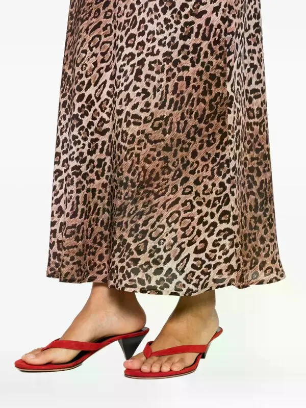 Rixo Kelly Leopard Print Maxi Skirt