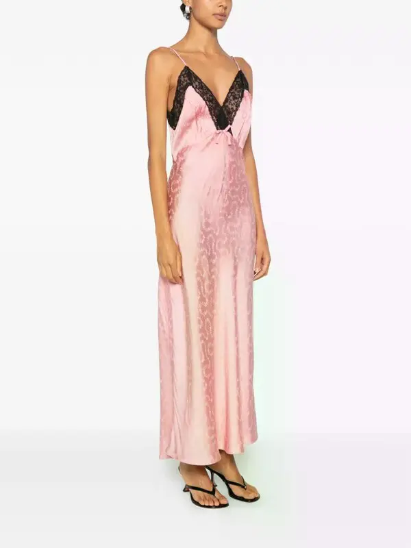 Rixo Alberta Lace-trim Jacquard Maxi Dress