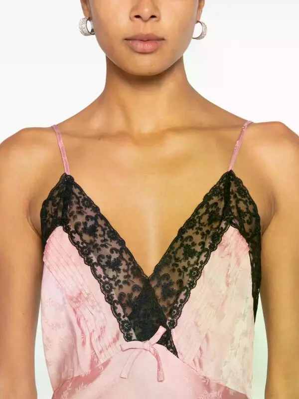 Rixo Alberta Lace-trim Jacquard Maxi Dress
