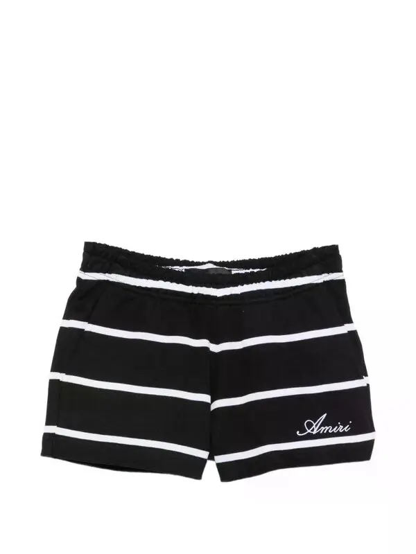 Amiri Striped Logo-embroidered Shorts