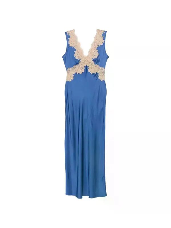 Rixo Lysandra Maxi Dress With Lace Trim