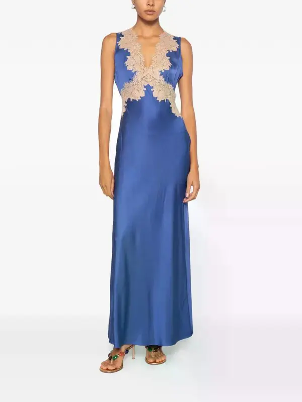 Rixo Lysandra Maxi Dress With Lace Trim