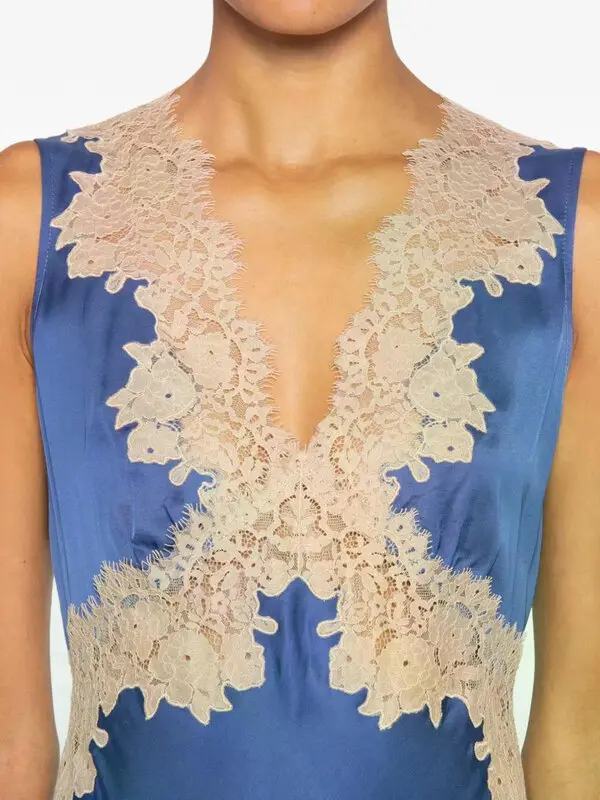 Rixo Lysandra Maxi Dress With Lace Trim