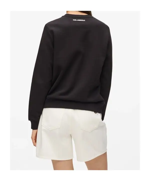 Karl Lagerfeld Crystal-embellished Crewneck Sweatshirt