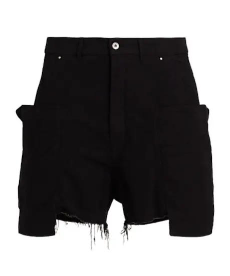 Rick Owens Stefan Cotton Cargo Shorts - Black