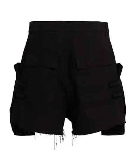 Rick Owens Stefan Cotton Cargo Shorts - Black