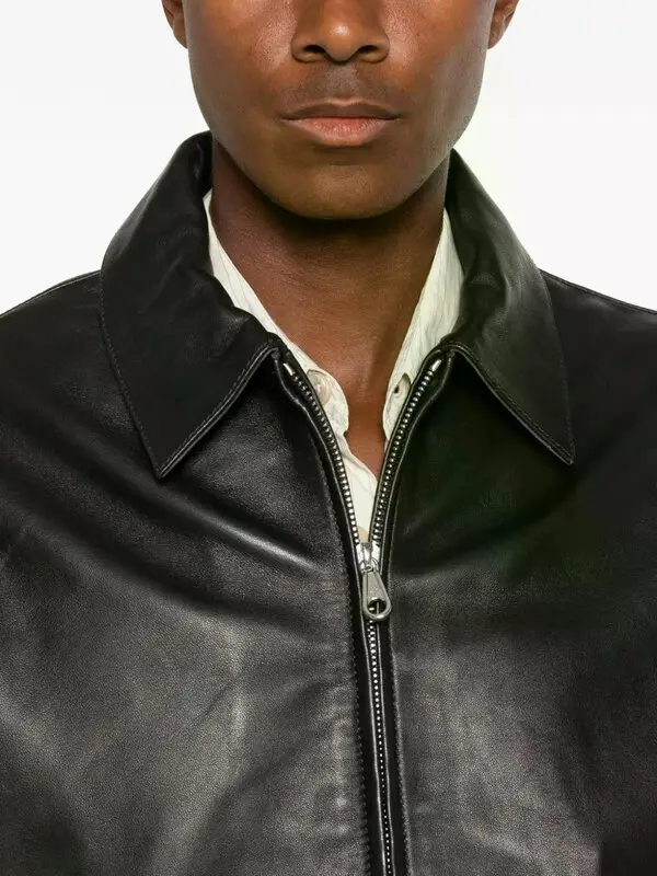 COLE BUXTON Leather Zip-up Jacket