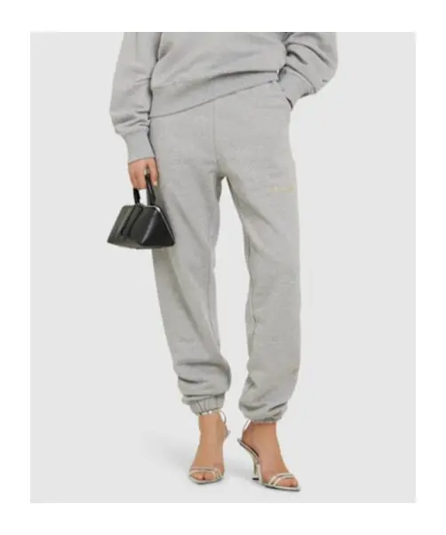 Attico Elastic Waist Sweatpants With Letter Pattern