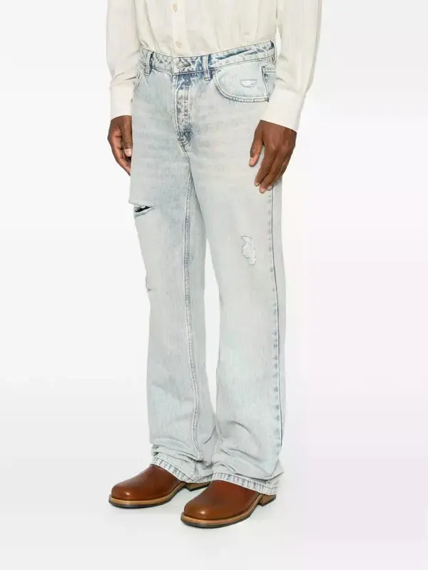 COLE BUXTON Distressed Acid-wash Jeans
