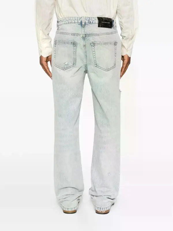 COLE BUXTON Distressed Acid-wash Jeans