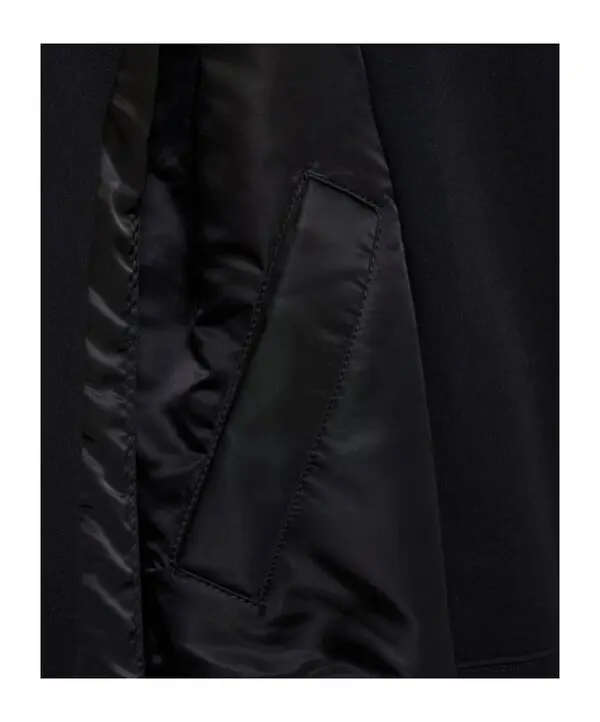 Sacai Cotton Sweat Nylon Twill Hoodie - Black