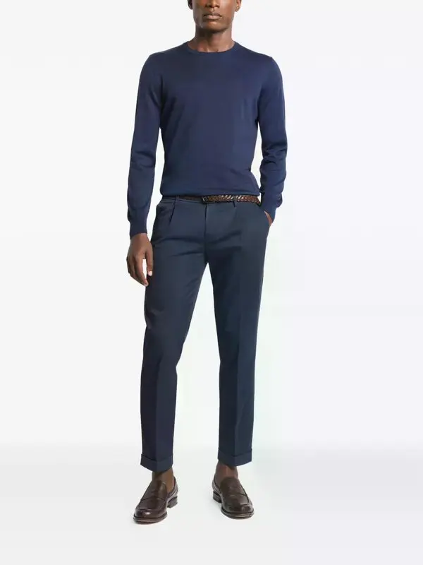FAY Crew-neck Sweater With Embroidered Logo