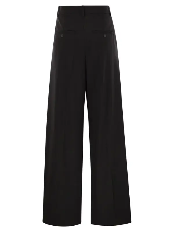 Max Mara Belted Wide-leg Trousers - Black
