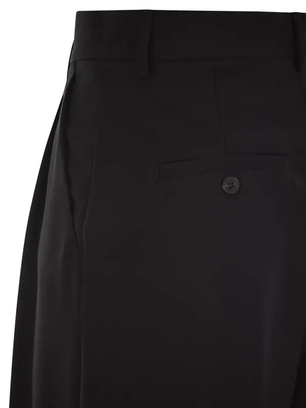 Max Mara Belted Wide-leg Trousers - Black