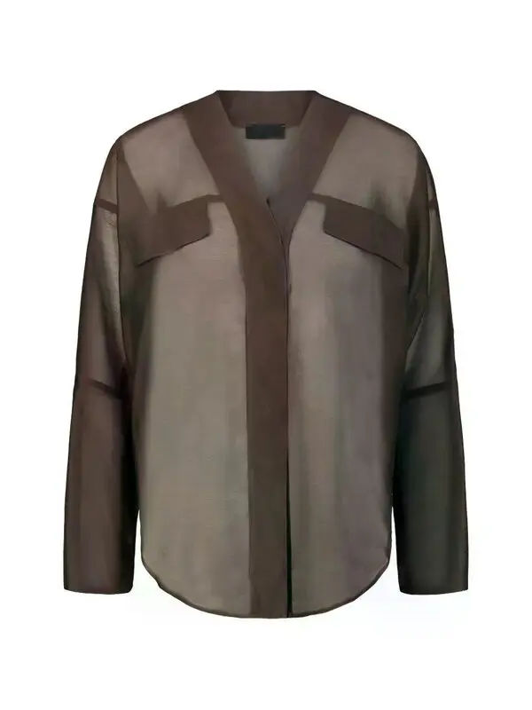 DRHOPE Sheer Panelled Blouse