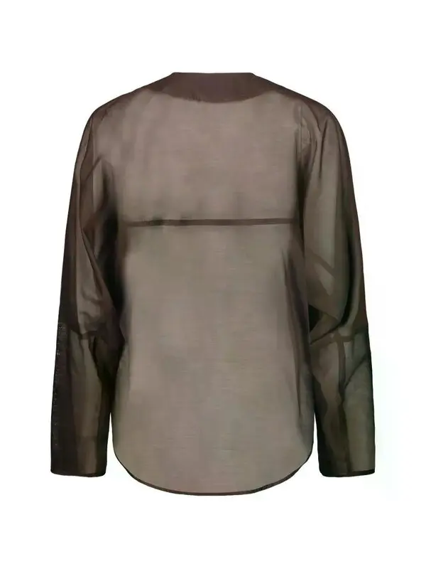 DRHOPE Sheer Panelled Blouse